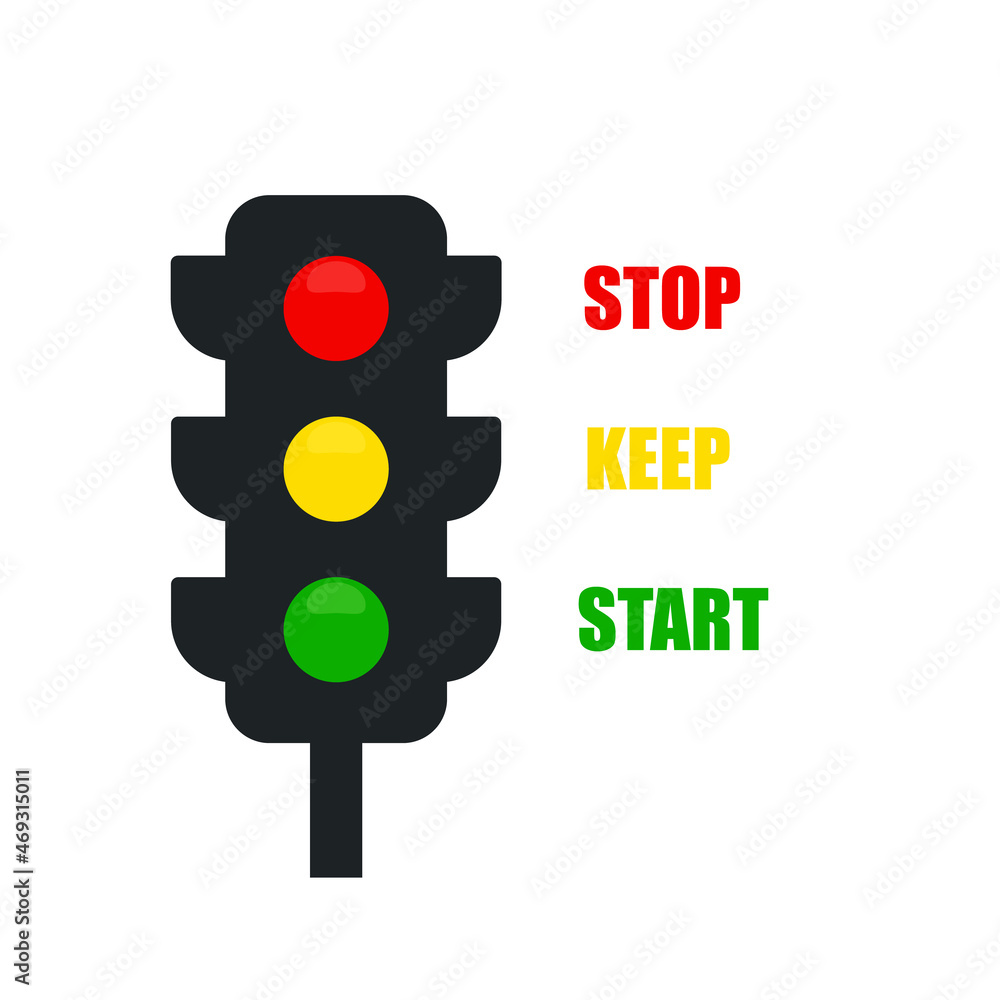 Keep stop start image. Clipart image Stock Vector | Adobe Stock
