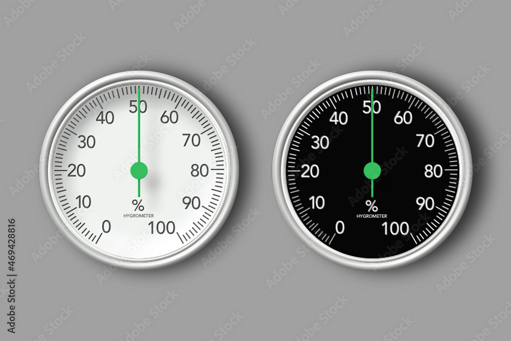 Hydrometer display Mock up isolated on a grey background. Black and ...