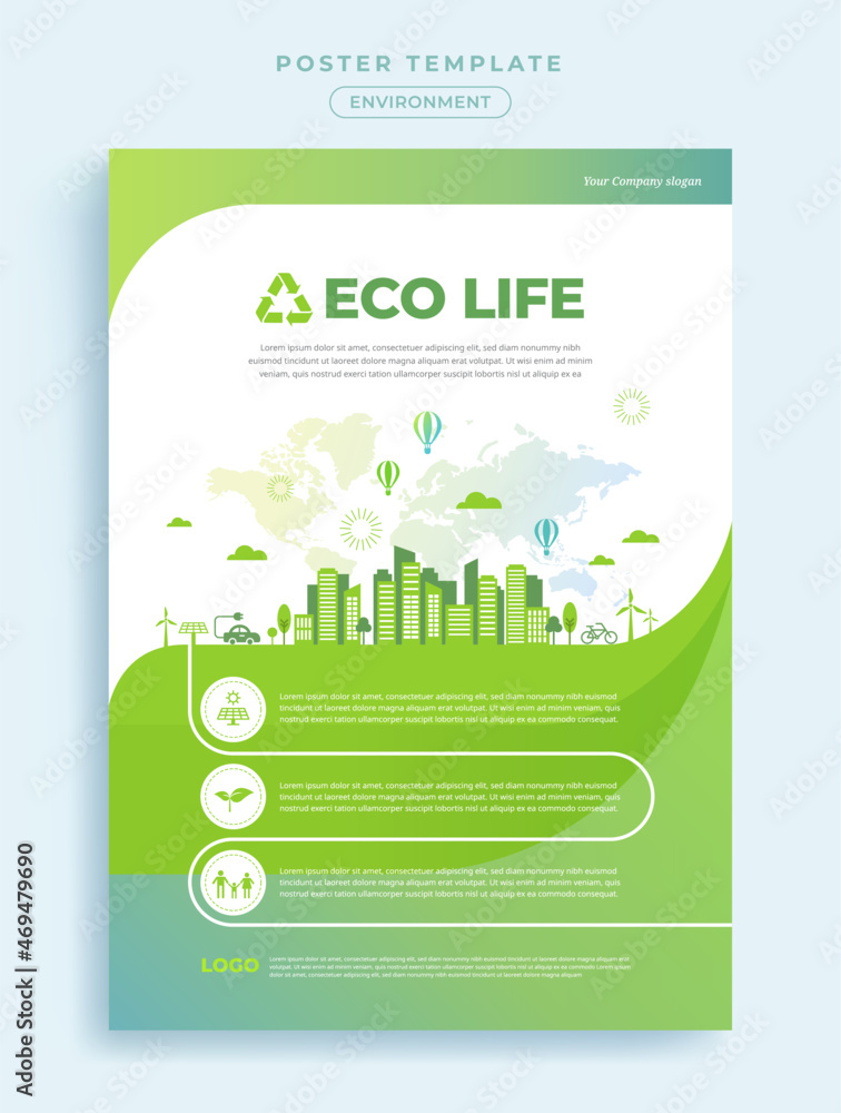 Environment poster template design Stock Vector | Adobe Stock