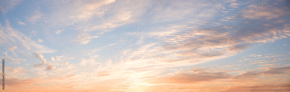 beautiful romantic sunset sky panorama Stock Photo | Adobe Stock