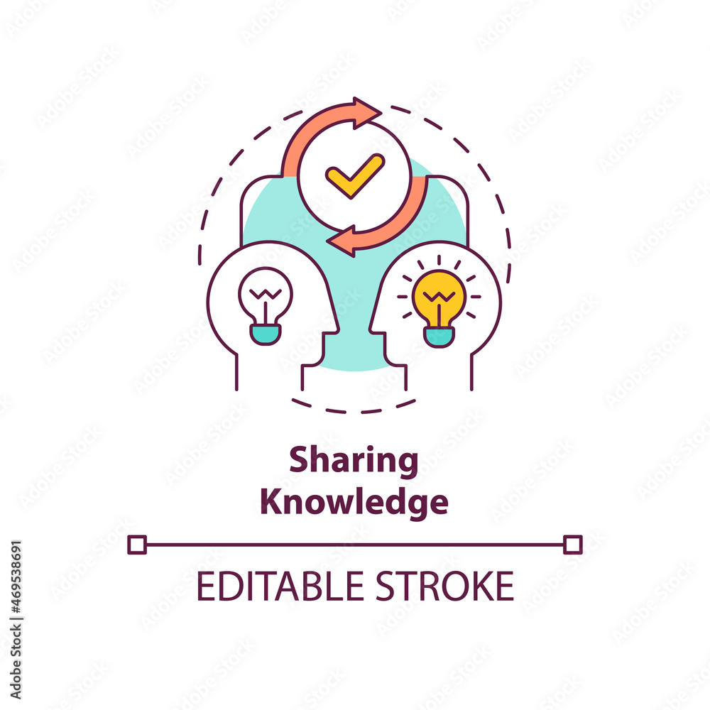 Sharing Knowledge Concept Icon Professional Experience Exchange
