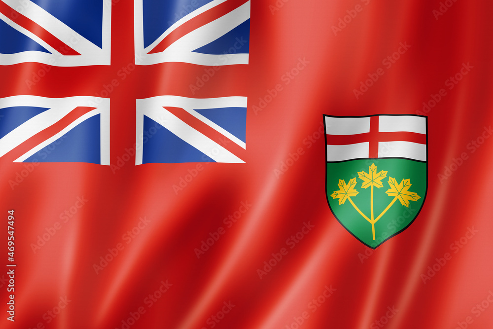 Ontario province flag, Canada Stock Photo | Adobe Stock