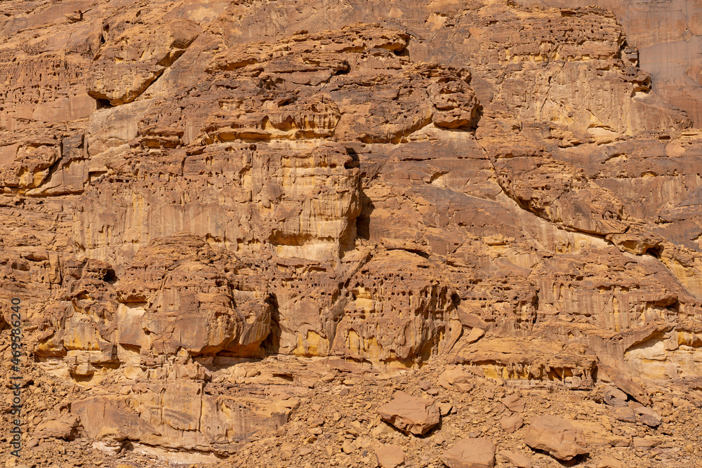 Sandstone columns in the desert region of Tabuk. AlUla, Saudi Arabia ...