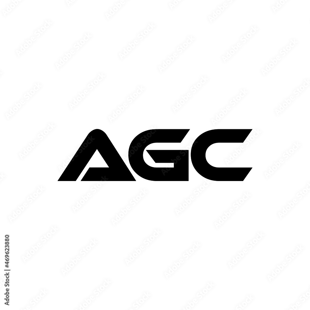 AGC letter logo design with white background in illustrator, vector ...