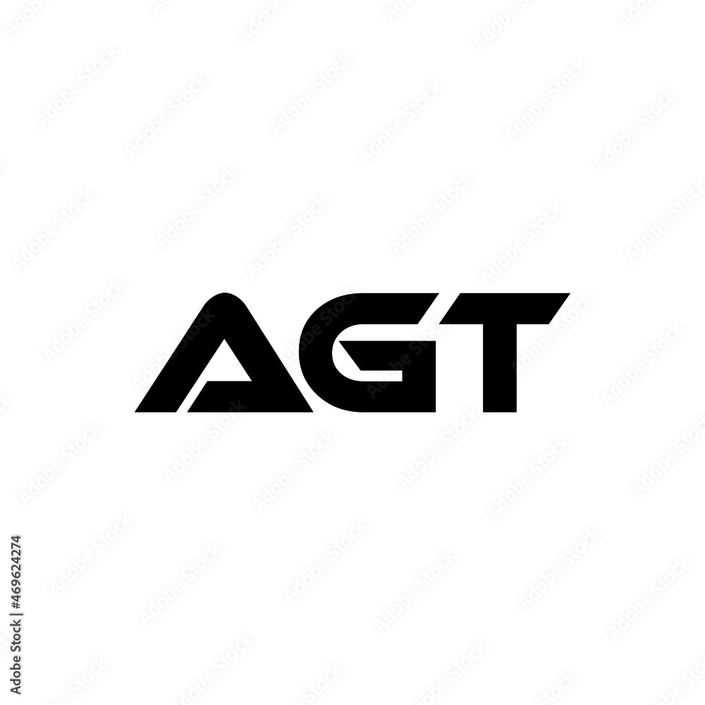 AGT letter logo design with white background in illustrator, vector ...