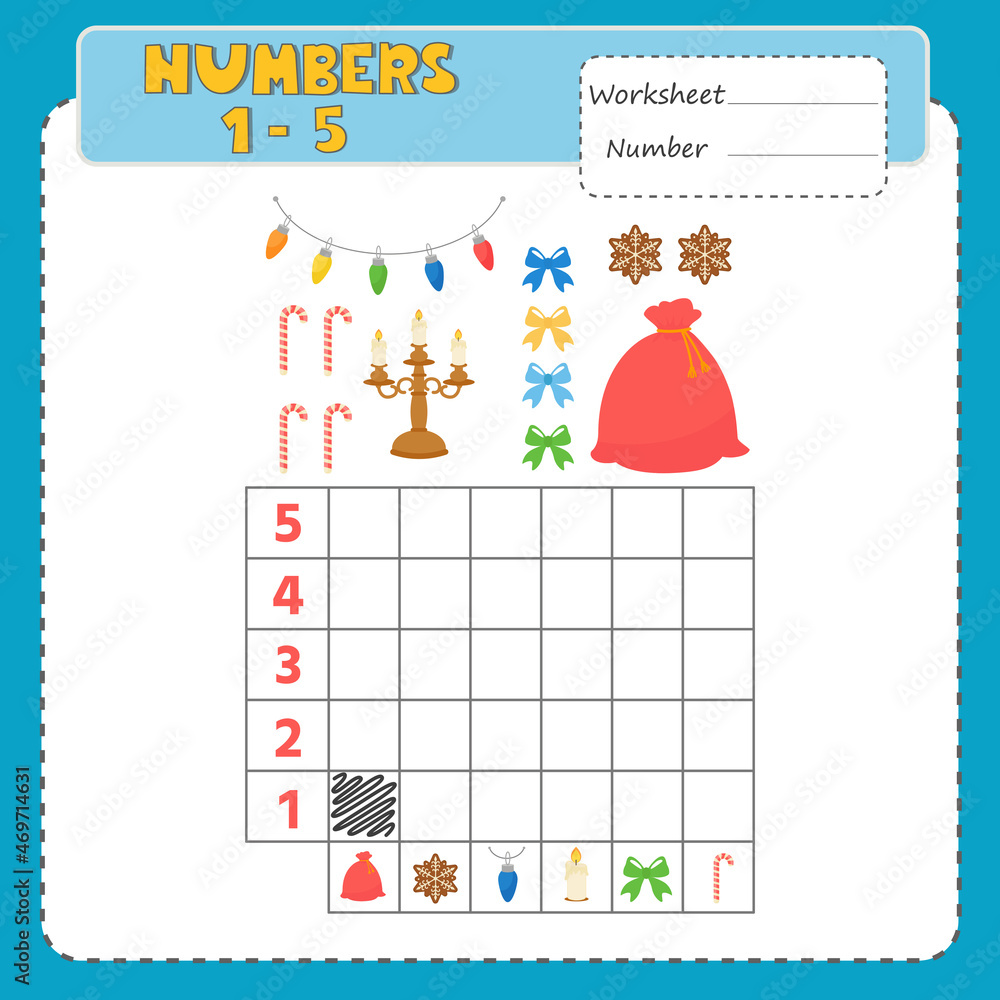 Game for children with pictures on Christmas theme. How many? Learning ...