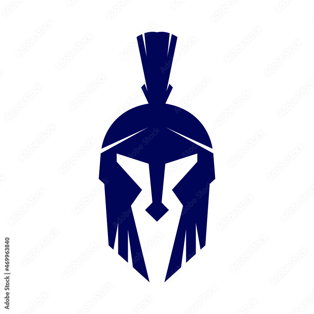 Spartan helmet vector illustration. Stock Vector | Adobe Stock