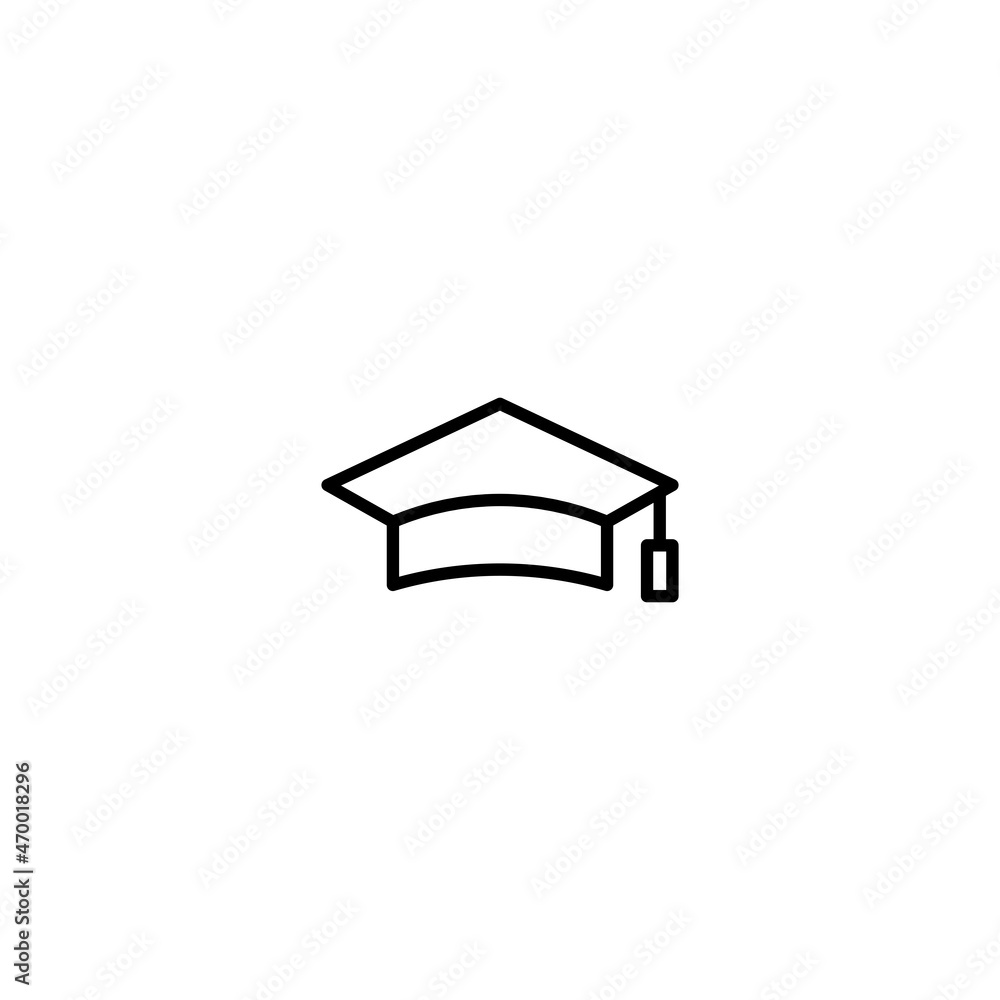 graduation cap icon, graduation hat sign vector Stock Vector | Adobe Stock
