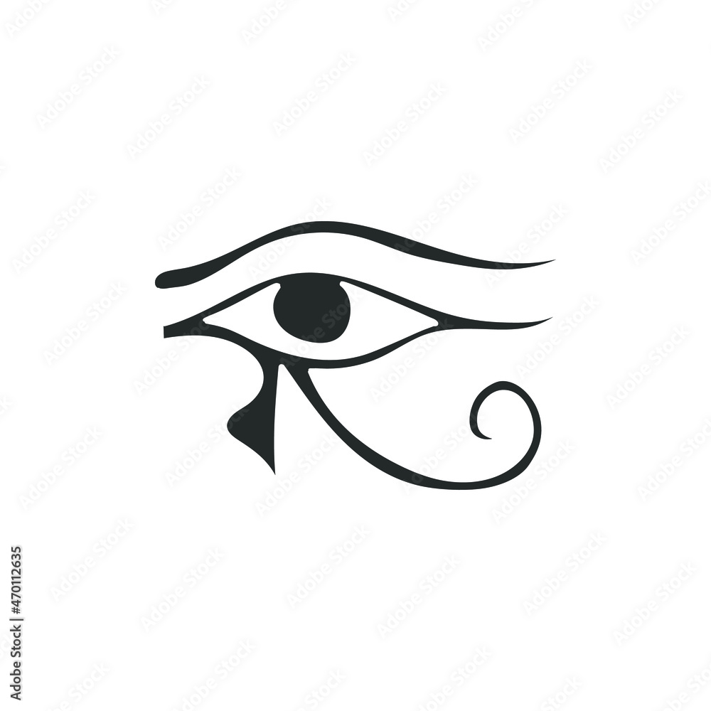 Horus Eye Icon Silhouette Illustration. Ancient Egypt Vector Graphic ...
