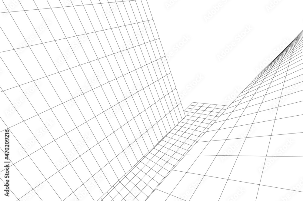 architecture design digital vector illustration Stock Vector | Adobe Stock