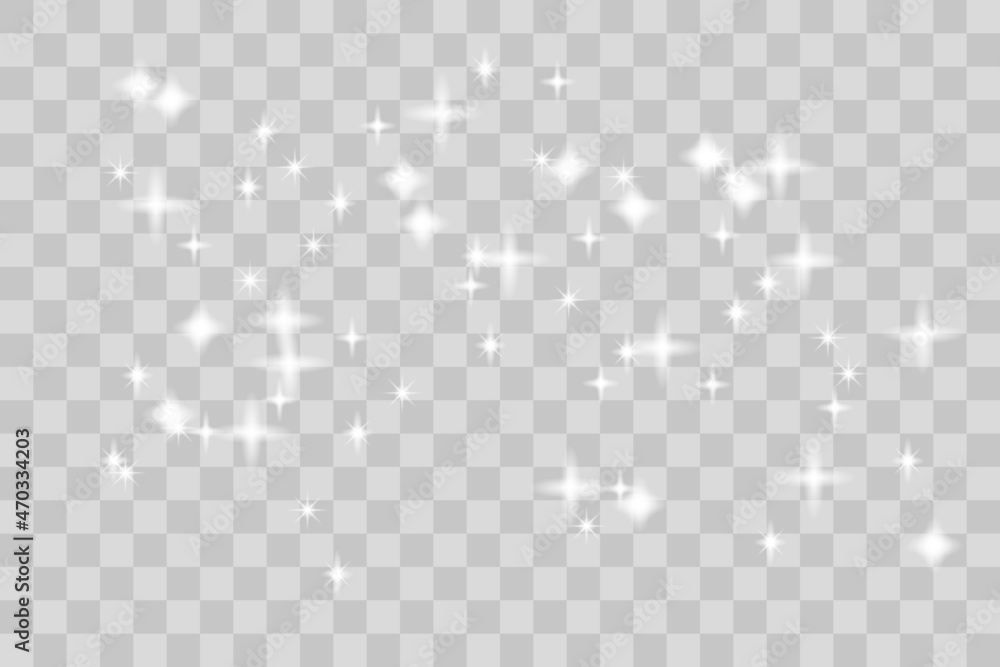 Shine light effect, png bright sparkle dust. Vector isolate Stock ...