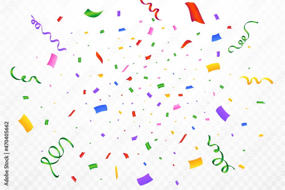Vector de Stock Festival confetti background vector. Realistic ...