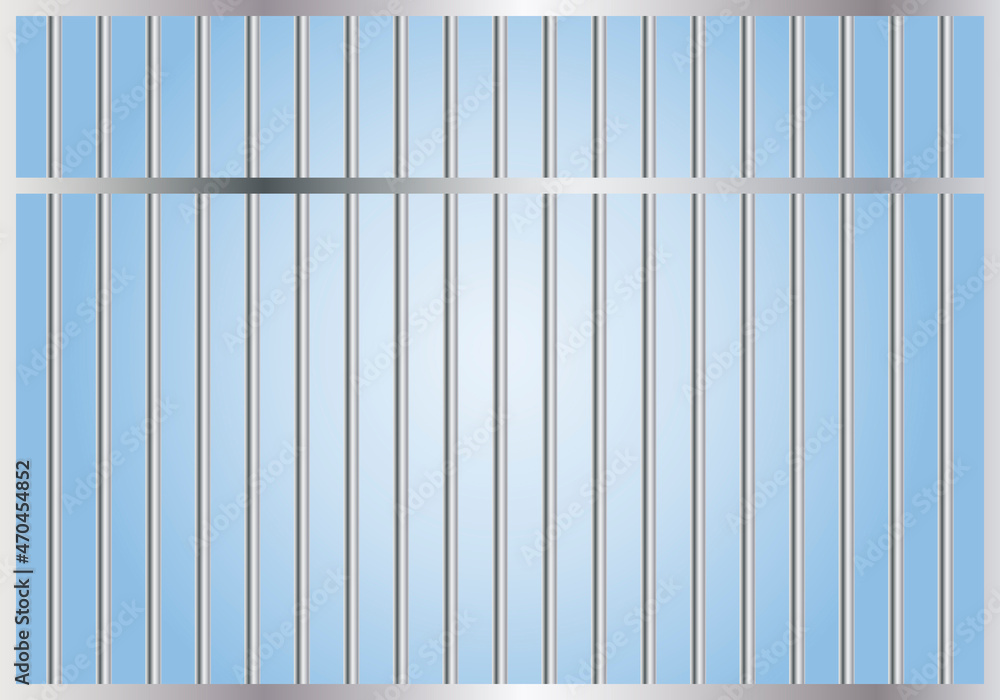 Fondo azul con barrotes de cárcel Stock Vector | Adobe Stock