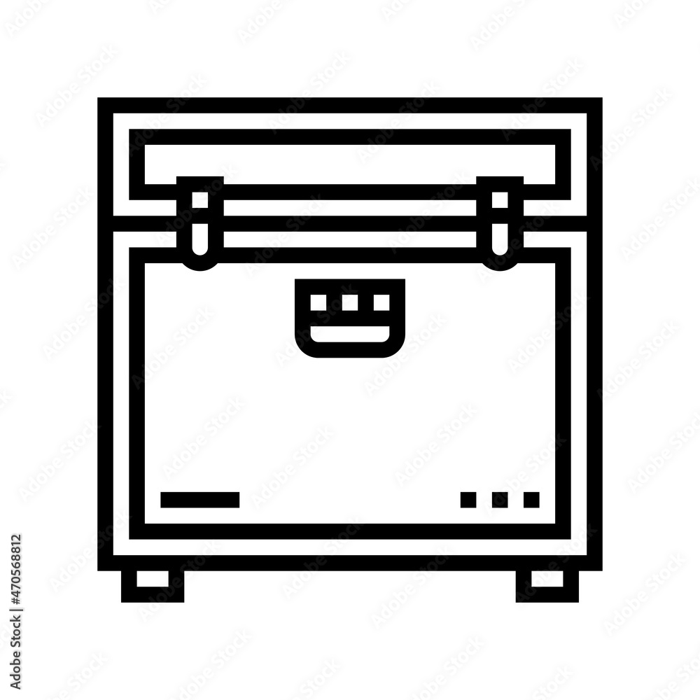 flight case for music equipment line icon vector. flight case for music ...