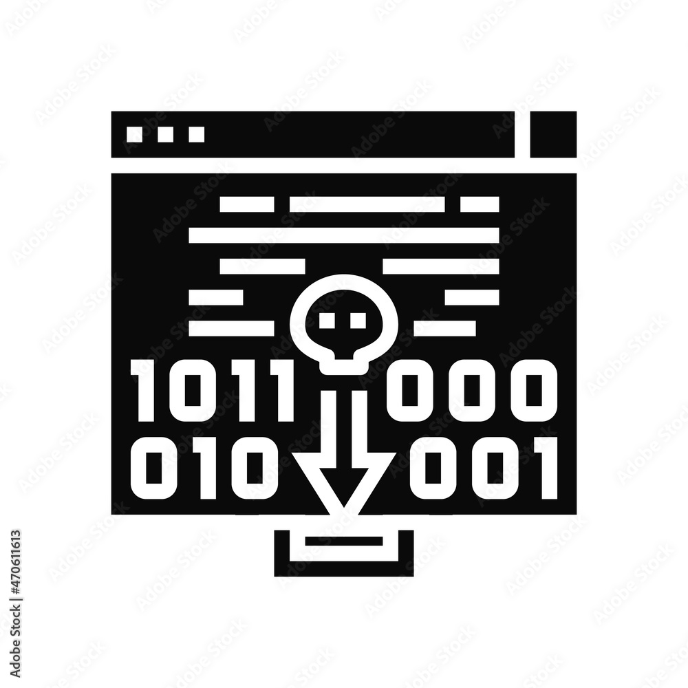 drive by attacks glyph icon vector. drive by attacks sign. isolated ...