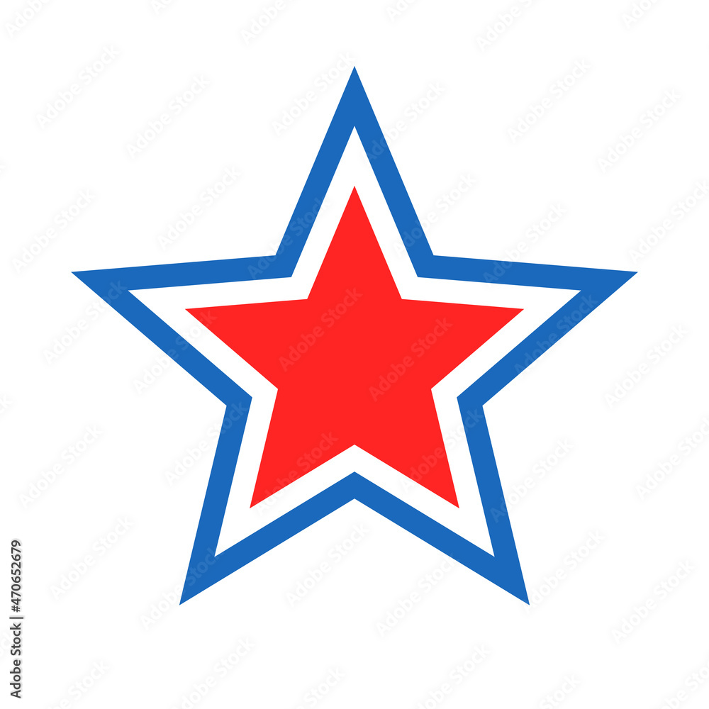 Happy 4th of july star icon. Clipart image isolated on white background ...