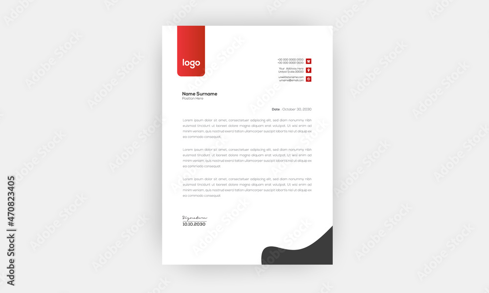 Simple creative modern letter head templates for your project design,a4 ...