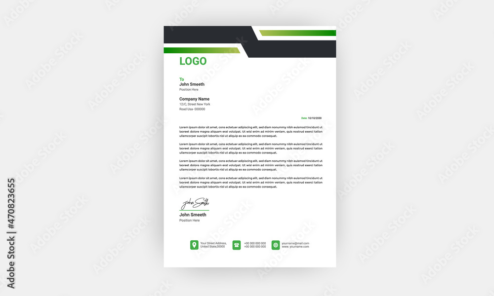 Simple creative modern letter head templates for your project design,a4 ...