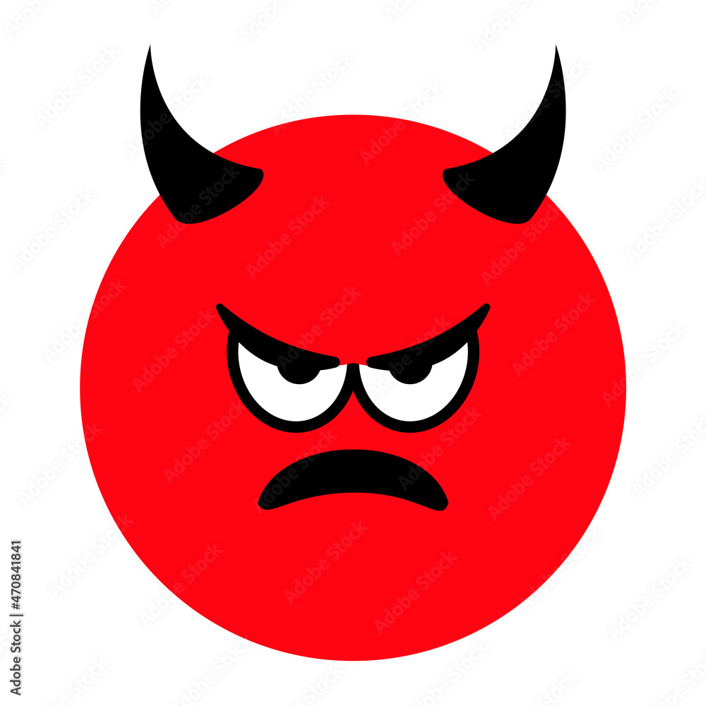 Angry face. Emoji icon vector. Emoticon sign. Negative emotions. Vector ...