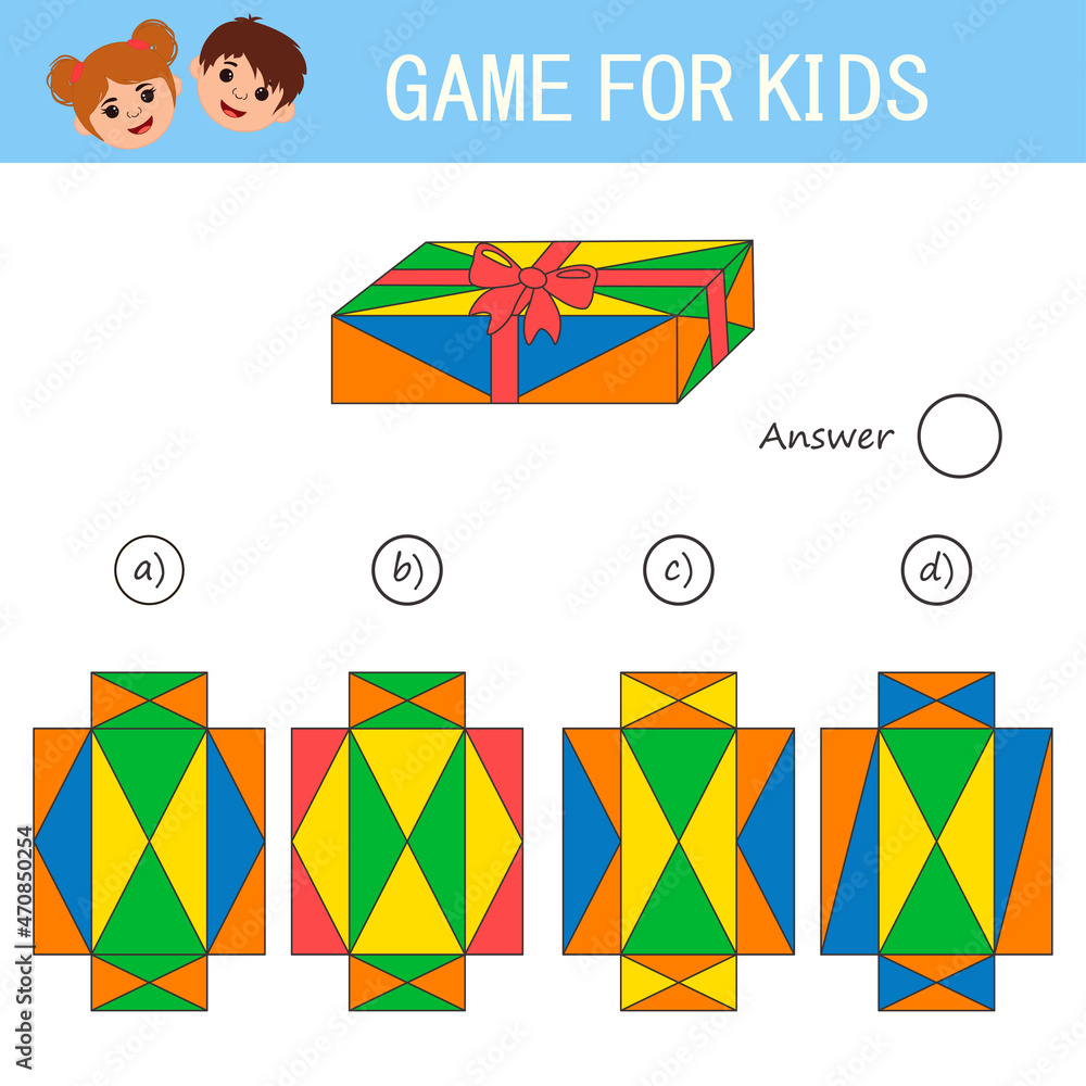 Vector de Stock Educational game for kids for development logic test iq ...