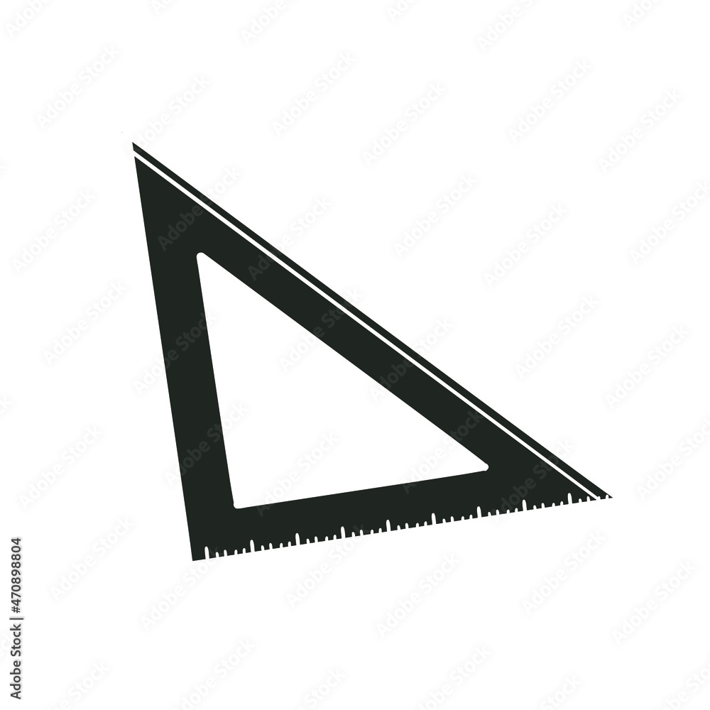 Square Icon Silhouette Illustration. School Vector Graphic Pictogram ...