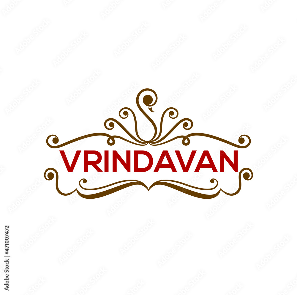 Vector de Stock Vrindavan Sweets logo. Vrindavan is Lord Krishna's ...