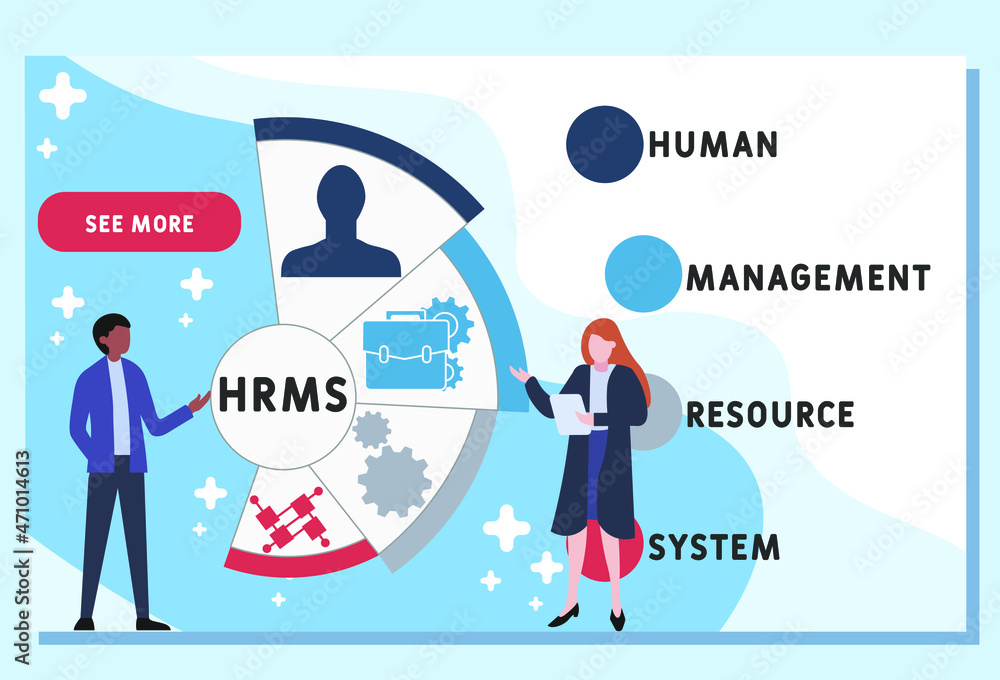 HRMS - Human Resource Management System acronym. business concept ...