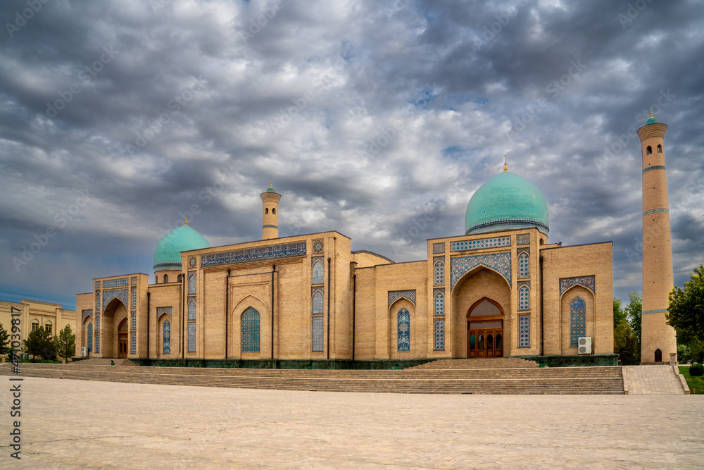 Uzbekistan, Tashkent, Hazrat Imam Mosque on Hazrat Imam Square. Stock ...