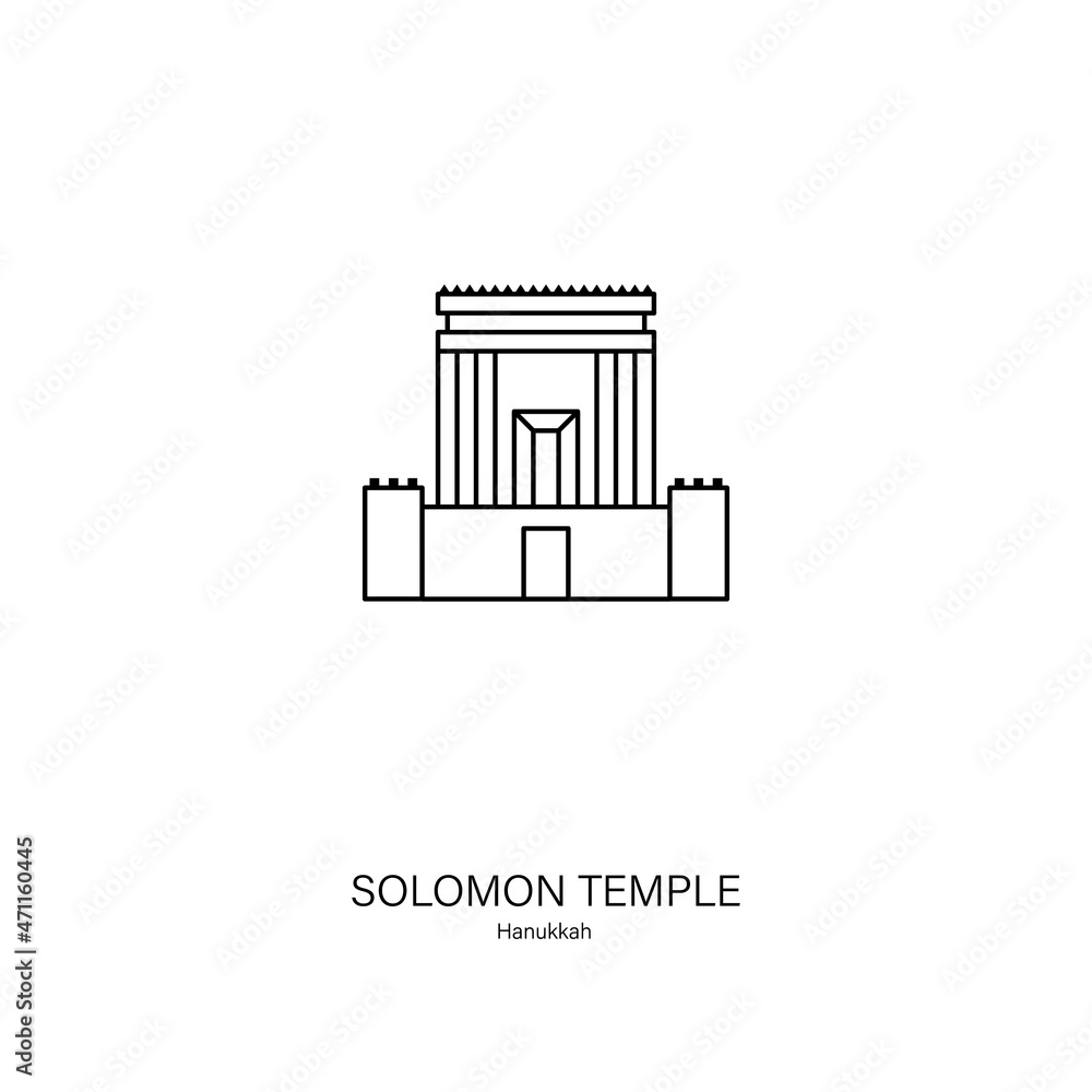 Image vectorielle Stock Icon of king Solomon Temple named Beit ...