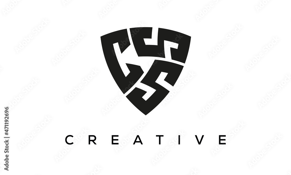 CSS letters logo, security Shield logo vector Stock Vector | Adobe Stock