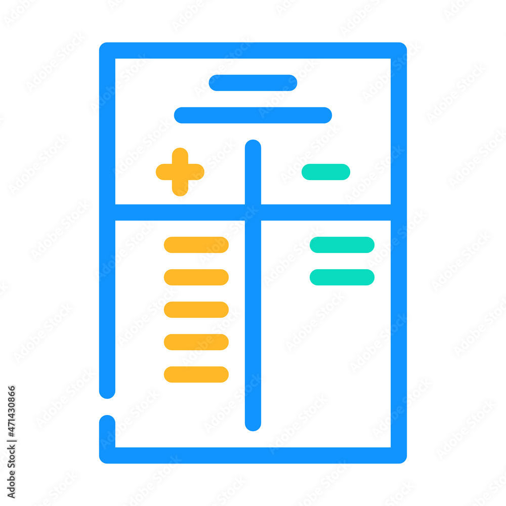 pros and cons color icon vector. pros and cons sign. isolated symbol ...
