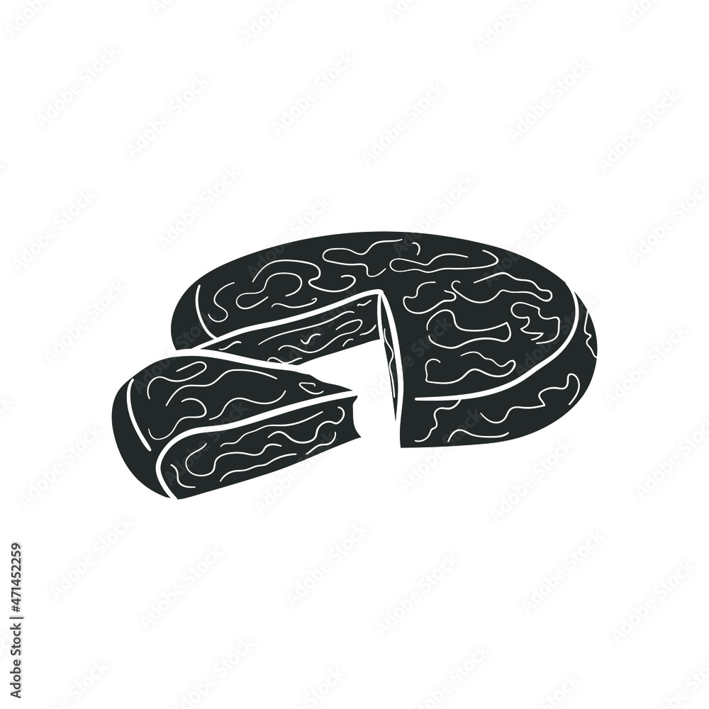 Omelette Icon Silhouette Illustration. Egg Food Vector Graphic ...