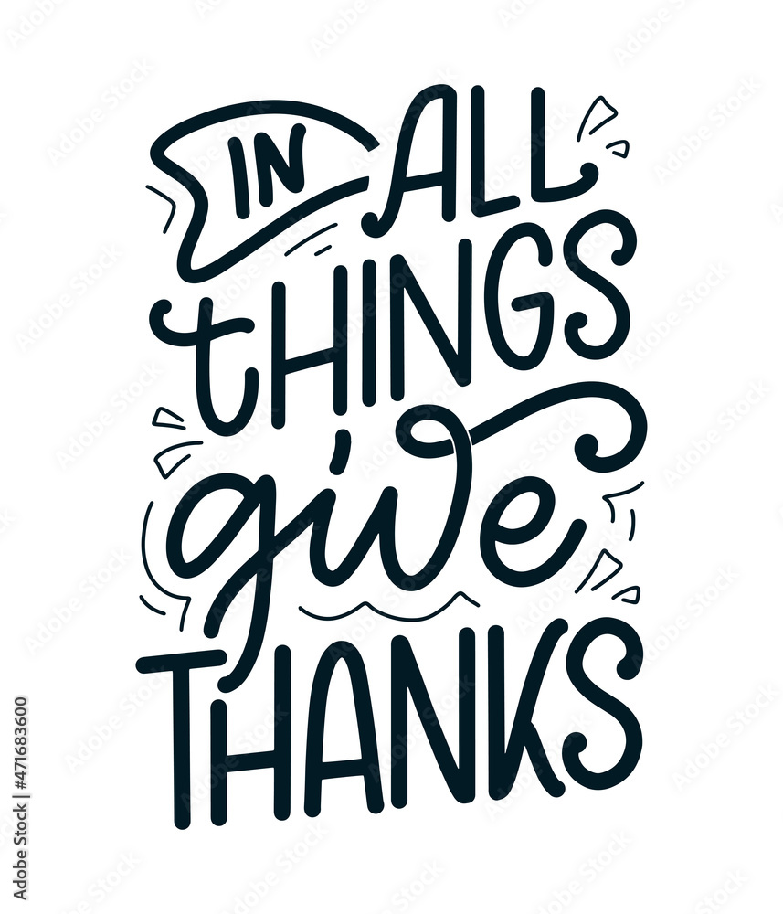 Hand drawn lettering quote about Gratitude. Cool phrase for print and ...