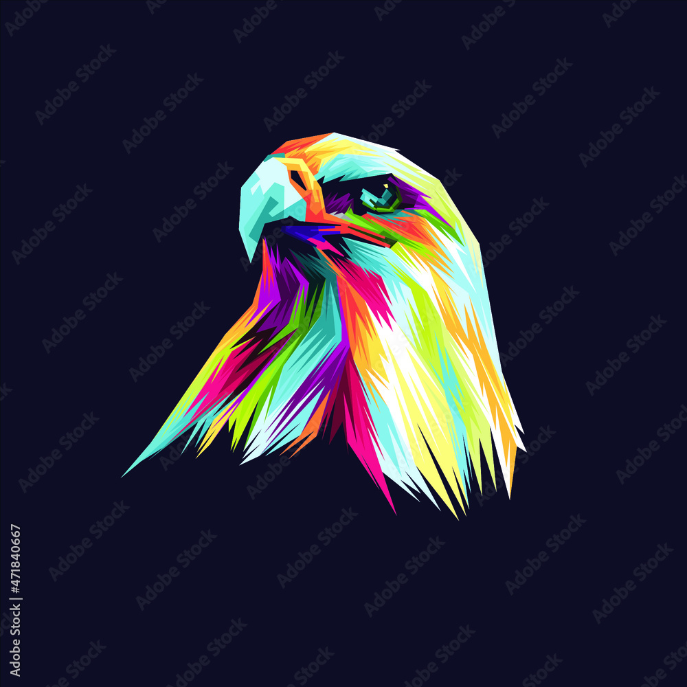 Eagle colorful Stock Vector | Adobe Stock