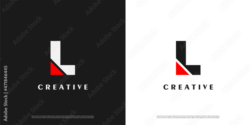 Letter L logo icon red arrow design template elements Stock Vector ...