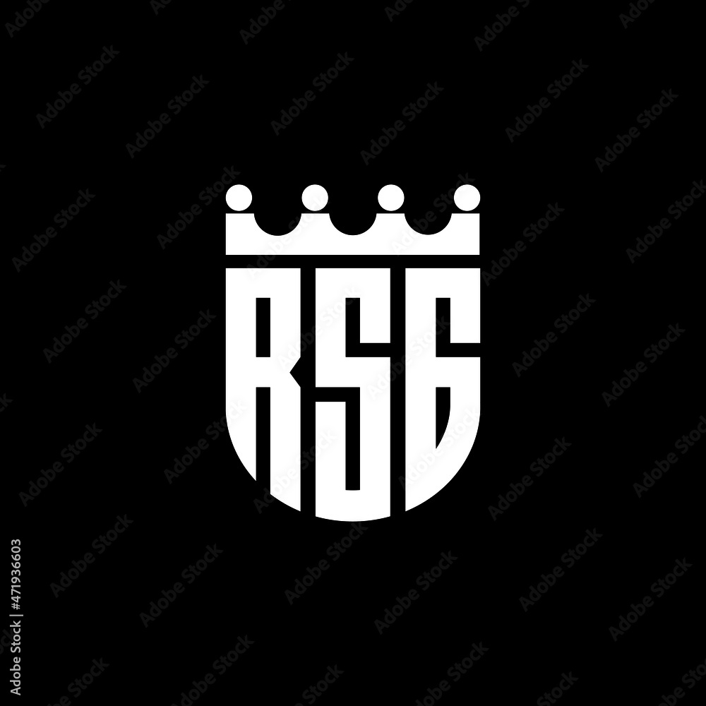 RSG letter logo design with black background in illustrator, vector ...