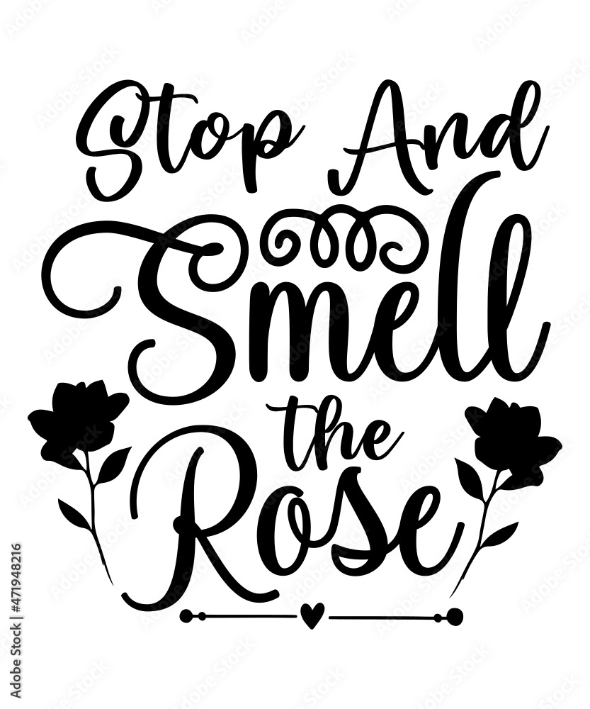 Image vectorielle Stock Flowers SVG Bundle, Flowers Clipart, Leaves svg, Rose SVG, Circut Cut ...