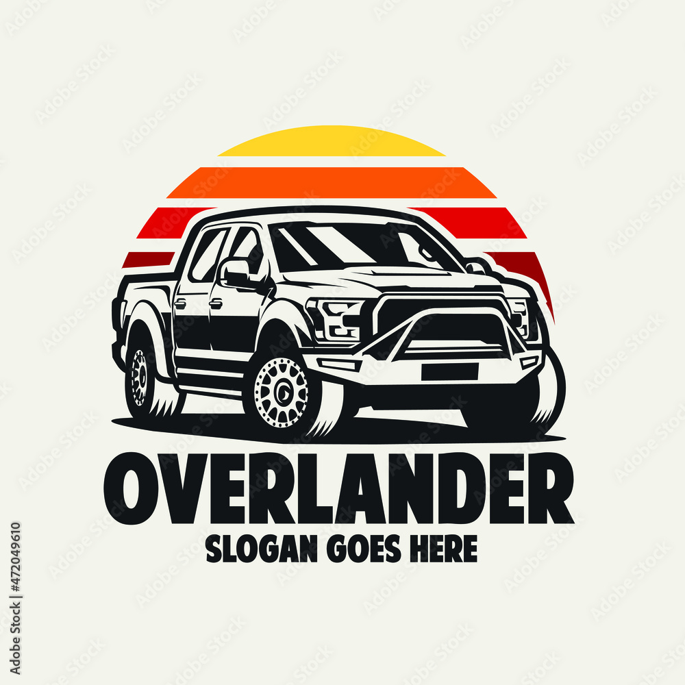 Overlander pickup truck ready made logo. Perfect logo for overland ...