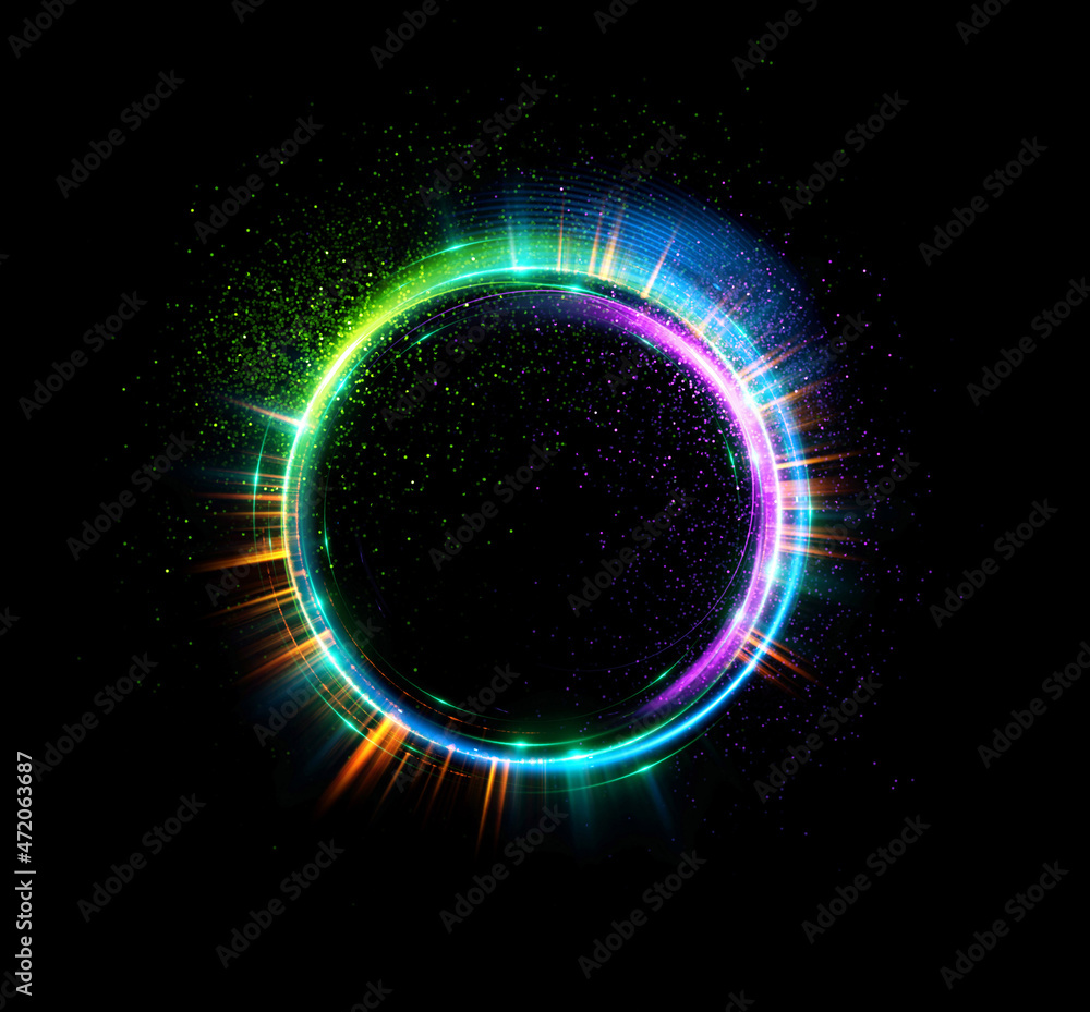 Vivid abstract background. Beautiful swirl trail effect frame ...