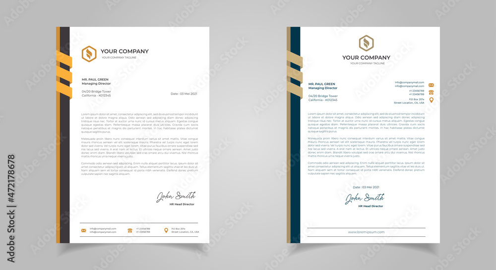 Abstract Letterhead Design Modern Business Letterhead Design Template ...