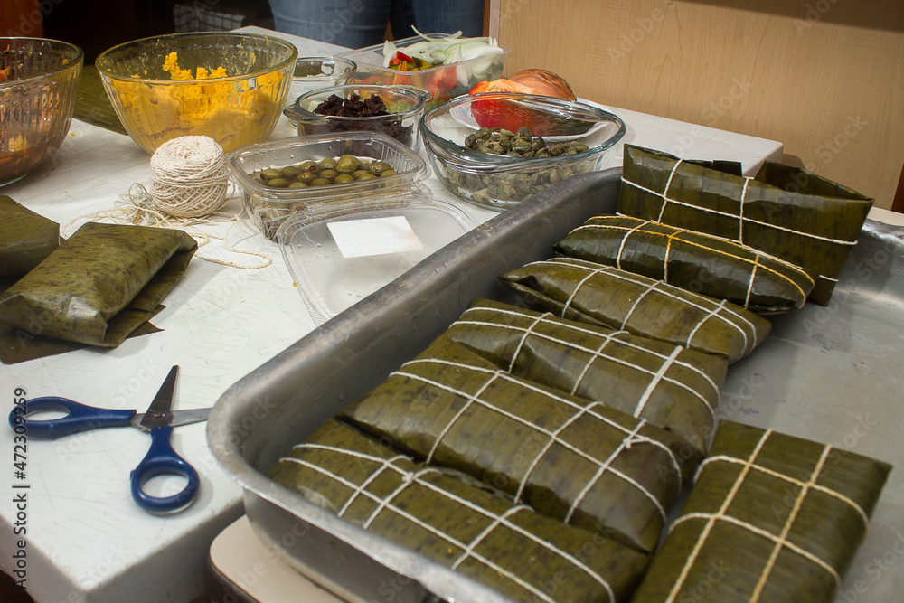 Traditional Venezuelan cuisine for the December festivities, Hallacas ...