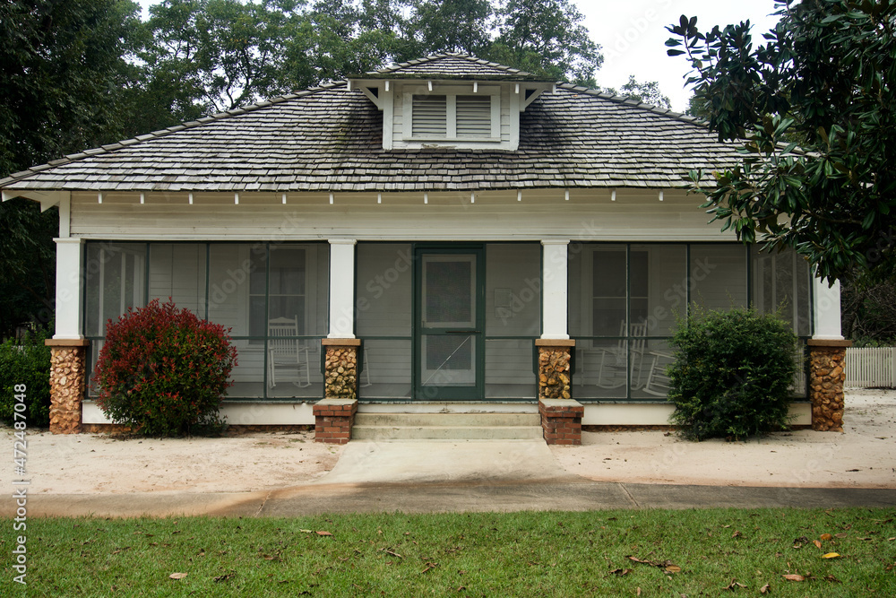 Plains, Georgia -2021: Jimmy Carter National Historic Site. A front ...