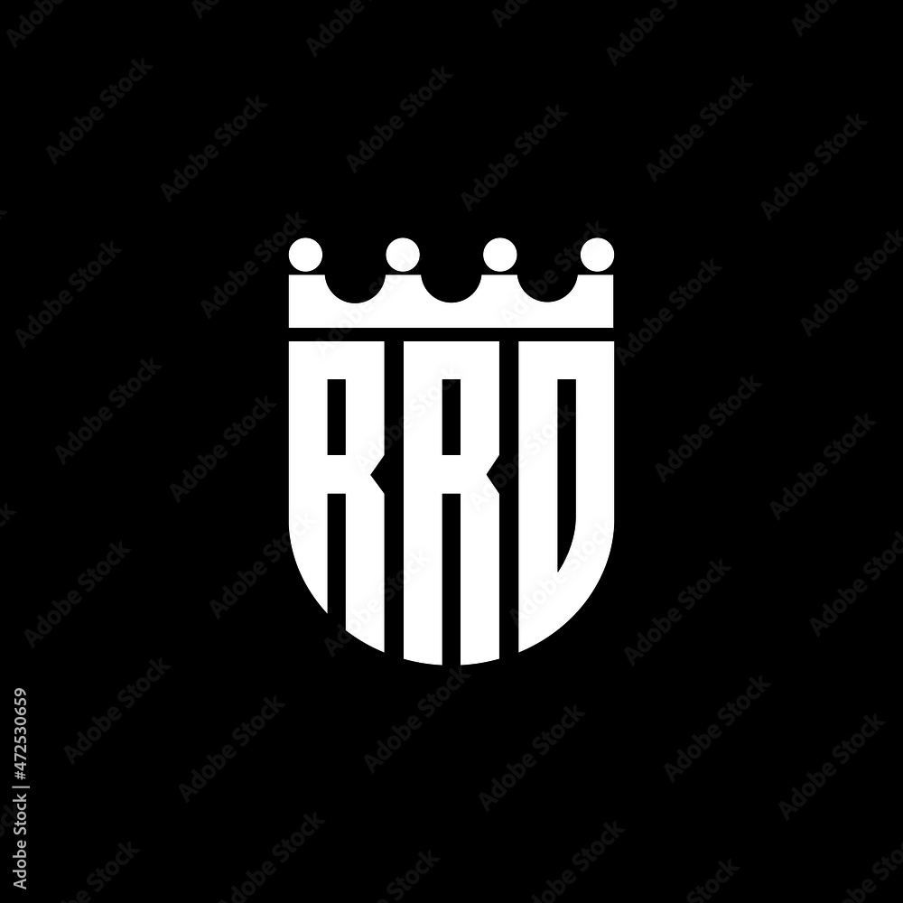 RRD letter logo design with black background in illustrator, vector ...