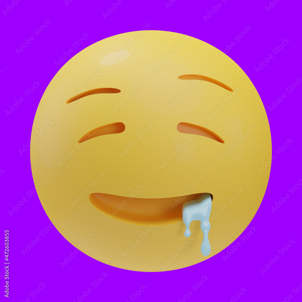 hungry face emoji 3d illustration Stock Vector | Adobe Stock