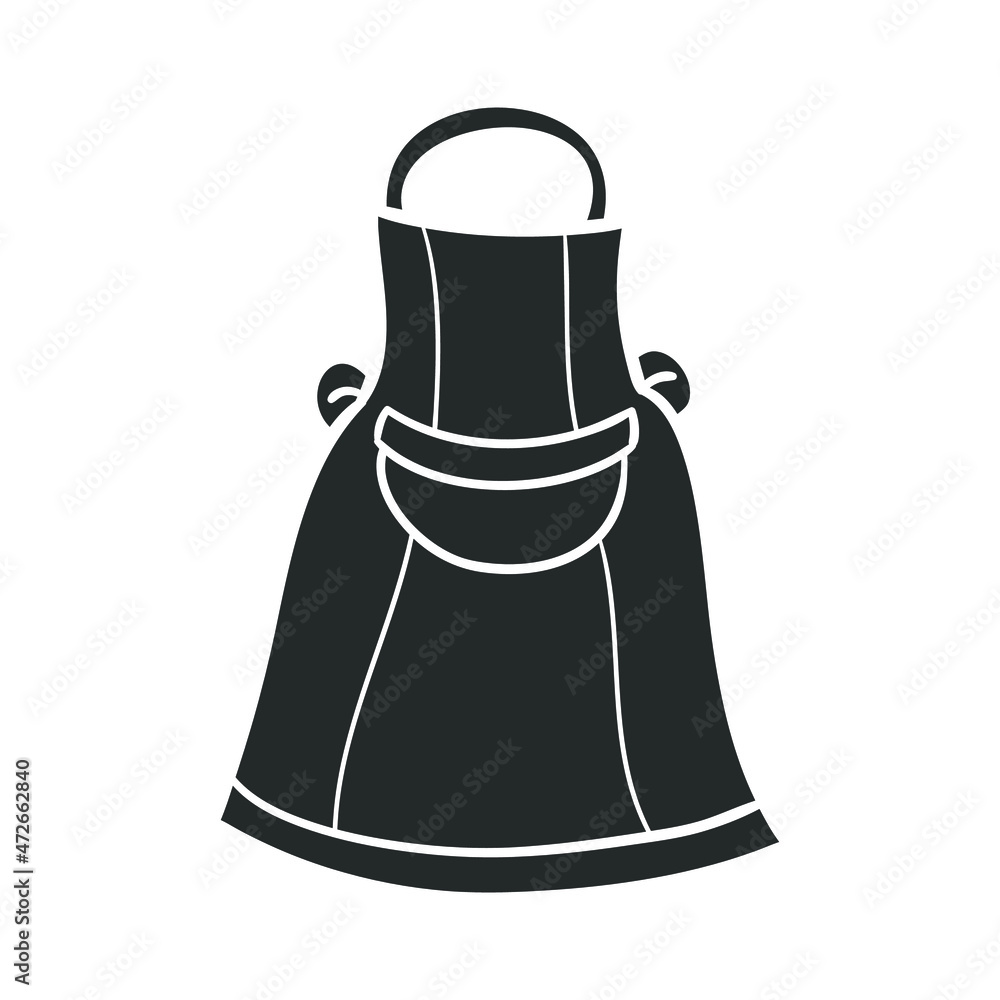Apron Icon Silhouette Illustration. Cooking Vector Graphic Pictogram ...