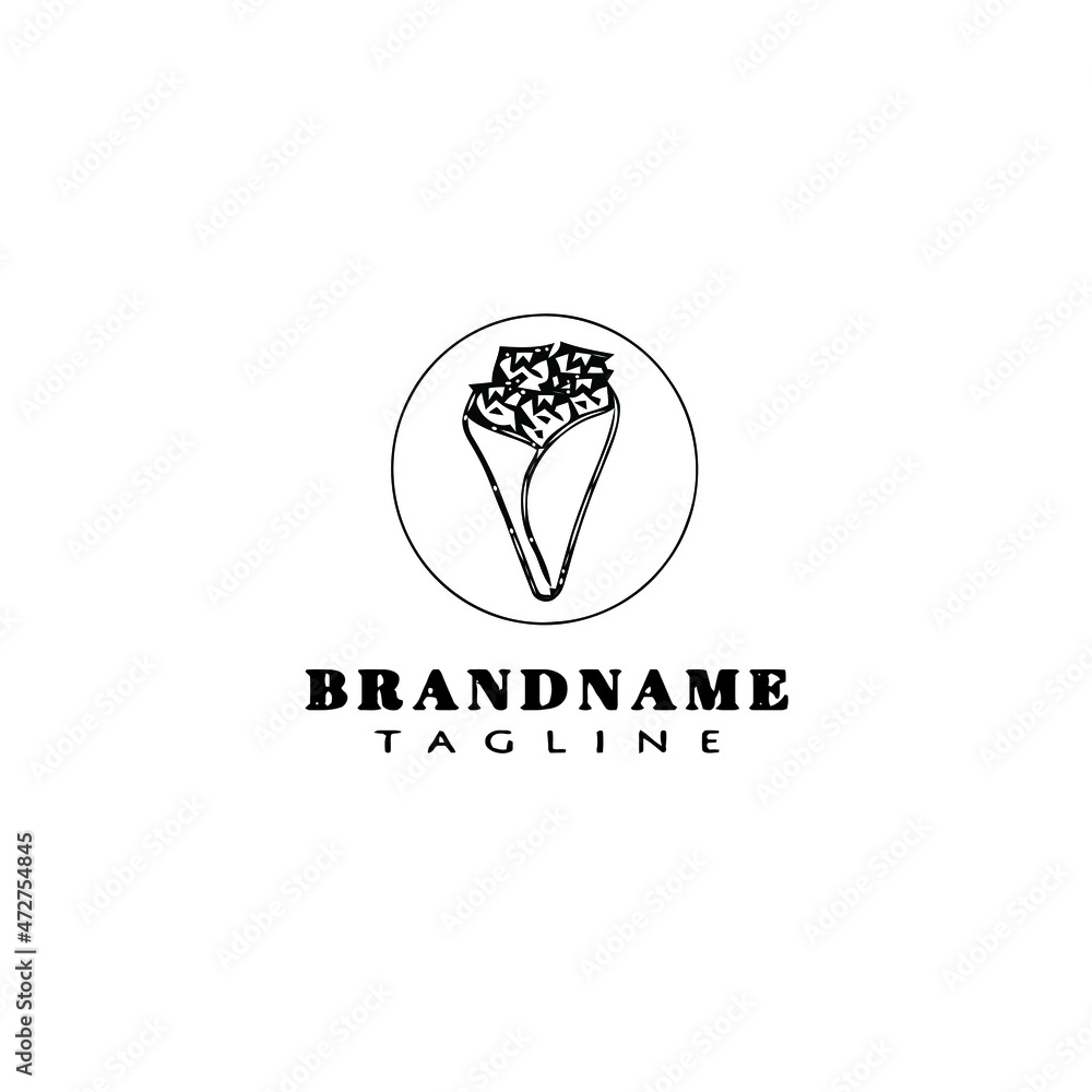 crepes logo icon cute design template black isolated vector ...