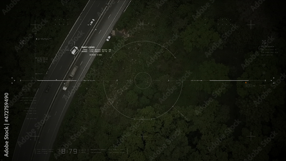 Aerial view of unmanned Aerial Vehicle UAV or reconnaissance drone ...