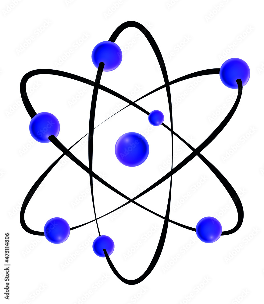 Planetary model of the atom. Vector illustration Stock Vector | Adobe Stock