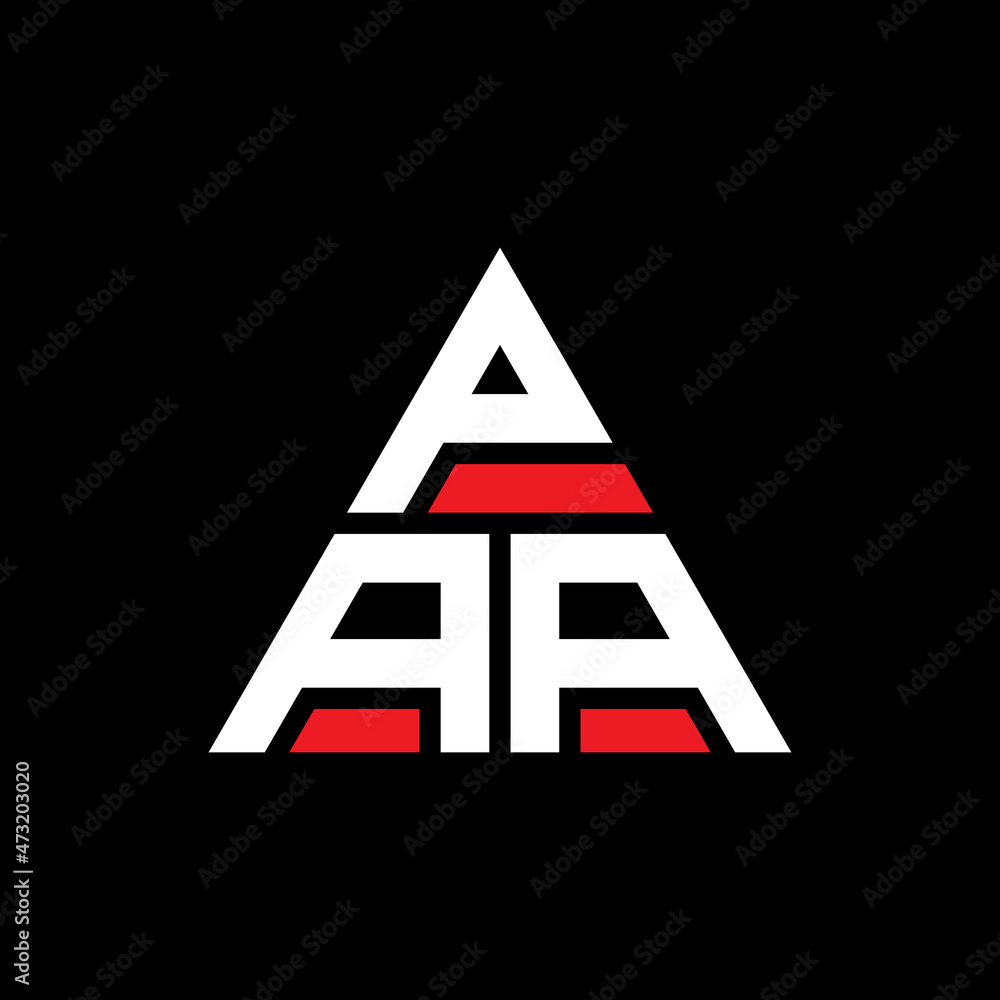 PAA triangle letter logo design with triangle shape. PAA triangle logo ...