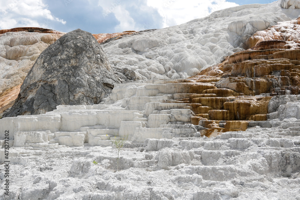 Yellowstone National Park. Spectacular formations of terraces and pools ...